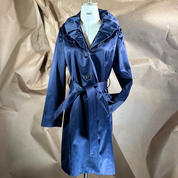 Jackets & Coats | Midnight Blue Evening Trench Coat | Poshmark